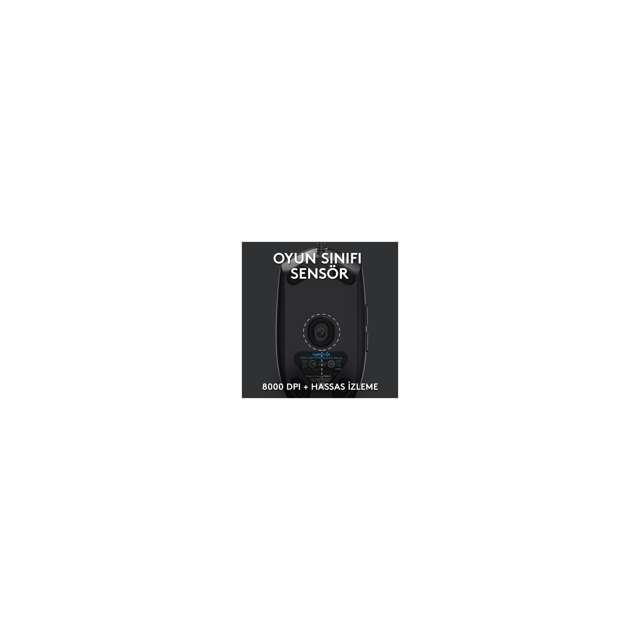 Logitech G102 LIGHTSYNC RGB Aydınlatmalı 8.000 DPI - 14.17 $ + KDV